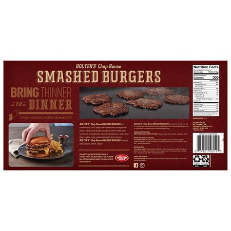 Holtens Beef Burger Smashed 4 Oz Delivery Or Pickup Near Me Instacart