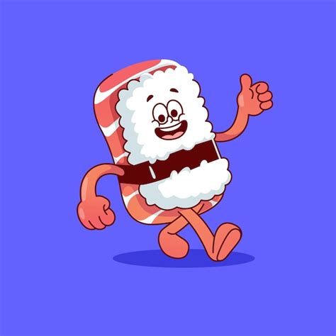 Premium Vector Cartoon Cute Sushi Mascot