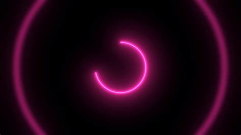 Abstract Background With Neon Circle Shapes Stock Motion Graphics Sbv