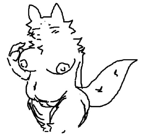 Rule 34 Anthro Belly Blush Blush Lines Breasts Closed Eyes Female Fluffy Monochrome Rain World