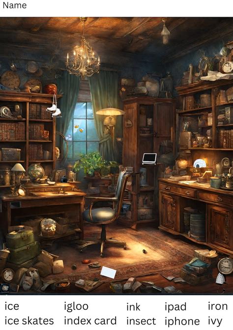 hidden object game letter i digital game classroom game elementary