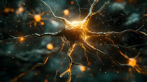 Futuristic Neural Network Abstract Concept Of Cybernetic Brain And Technological Evolution