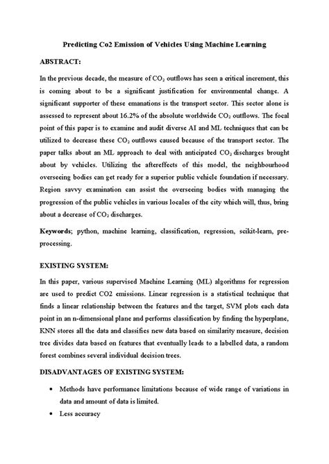 predicting co2 emission of vehicles using machine learning predicting co2 emission of vehicles