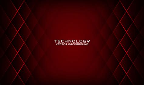 추상 3d 레드 테크노 배경은 기하학적 모양 장식과 어두운 공간에 레이어를 겹칩니다 전단지 배너 커버 브로셔 또는 방문 페이지를 위한 최신 그래픽 디자인 템플릿 요소 스타일