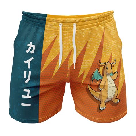 Dragonite Classic Pokemon Gym Shorts Animebape