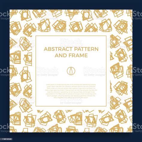 골드 패션 손 그리기 추상적 인 모양 선과 기하학적 개체프레임 테두리 정사각형 기하학적 모양입니다 장식 개요 벡터 그림입니다