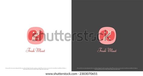 Fresh Meat Logo Design Illustration Simple Stock Vector Royalty Free