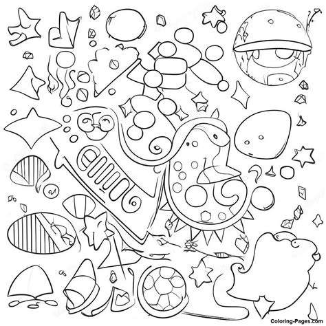 Colorful Math Shapes Coloring Page Coloring