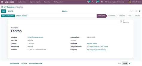 Odoo Expenses Expense Module In Odoo 15