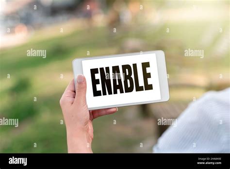 Writing Displaying Text Enable Business Concept Give Someone Or