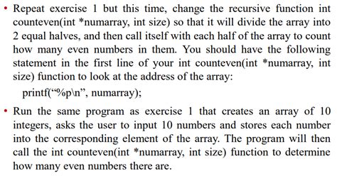 Solved Write A Recursive Function Int Counteven Int Chegg
