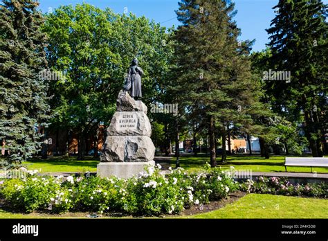 Lydia Koidula Memorial Statue Lydia Koidula Park Pärnu Estonia Stock