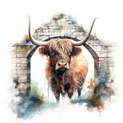 Highland Cow Fabric Panel Quilt Block 6 8 10 Or 12 Inch Etsy