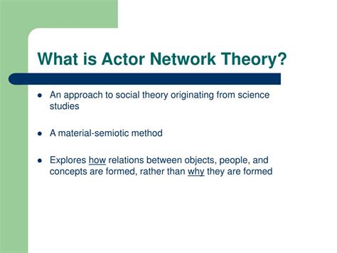 Ppt Actor Network Theory Powerpoint Presentation Free Download Id 316701