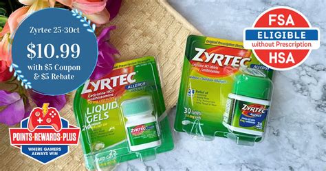 Hot Deal Zyrtec 25 And 30 Ct Are 50 Off Pay As Low As 10 99