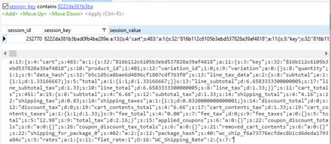 serialization of session value can include null bytes resulting in truncated queries and broken