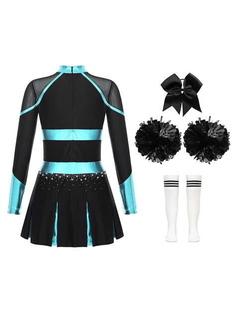 Miutii Cheer Leader Costume For Girls Cheerleading Uniform Outfit High