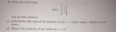 Solved Points Consider The Following System Of Chegg