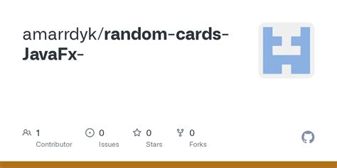 Github Amarrdykrandom Cards Javafx
