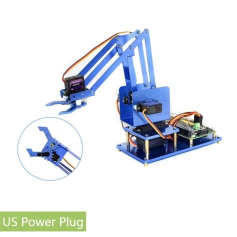 Kit De Bras De Robot En Métal Waveshare 4 Dof Pour Raspberry Pi