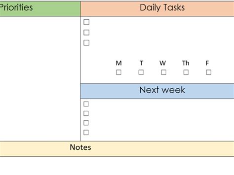 Teacher Weekly Planner Template Teaching Resources