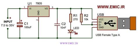 Usb Charging Module Circuit Emic اِمیک آموزش الکترونیک و میکروکنترلر