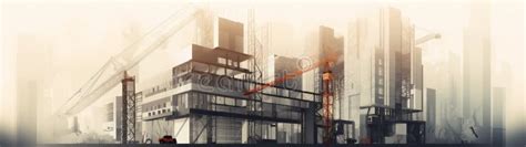 Generative Ai Illustration Of A Future Building Construction Engineering Project Devotion With
