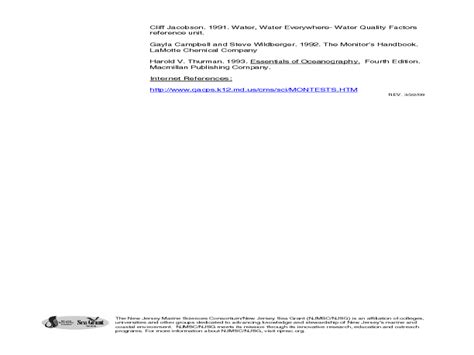 Water Quality Monitoring Lesson Plan For 6th 12th Grade Lesson Planet