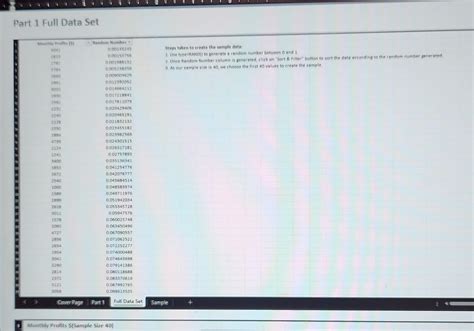 solved part 1 full data set steps taken to create the sample