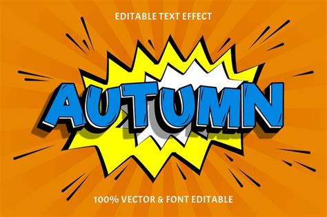 Premium Vector Autumn Editable Text Effect