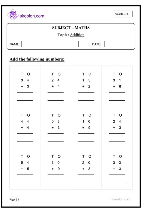 Addition Double Digit