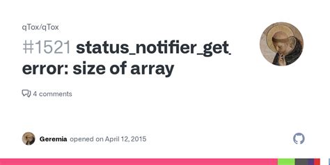 Statusnotifiergettype Error Size Of Array · Issue 1521 · Qtoxqtox