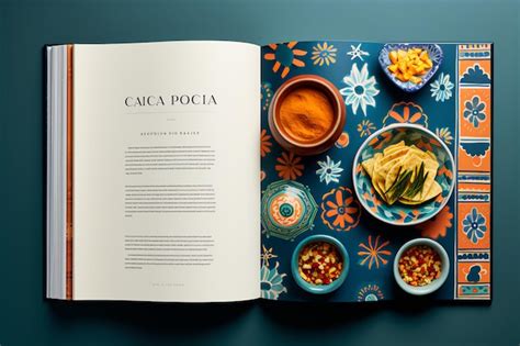 Premium Photo Modern Flavor Recipe Magazine Cookbook Template Spread