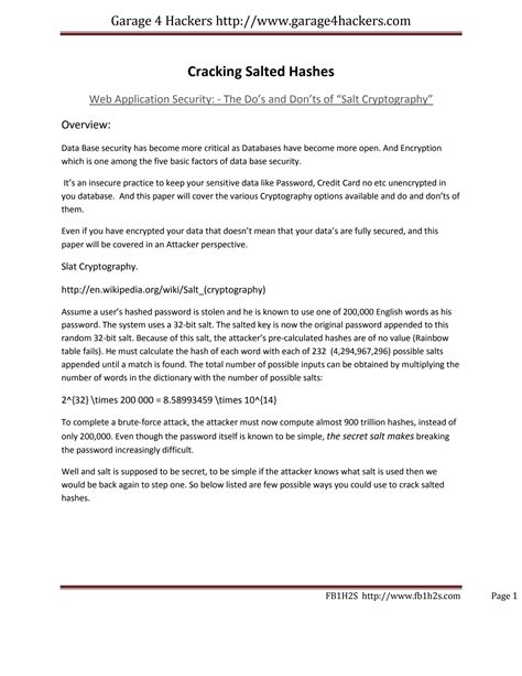 SOLUTION Cracking Salted Hashes Studypool