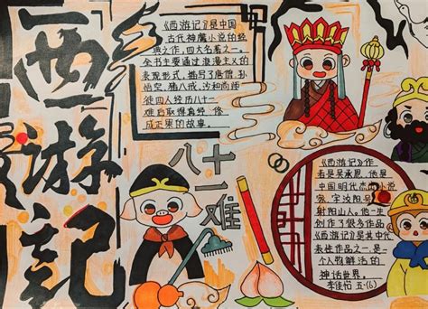 西游记手抄报简单漂亮又好看图文怎么画（共14张） 手抄报图片大全