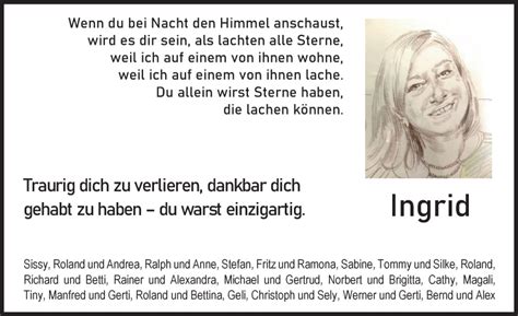 Traueranzeigen Von Ingrid Augsburger Allgemeine Zeitung