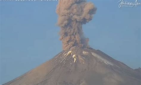 VIDEO Amanece el Popocatépetl con explosión y fumarola este 31 de octubre El Universal