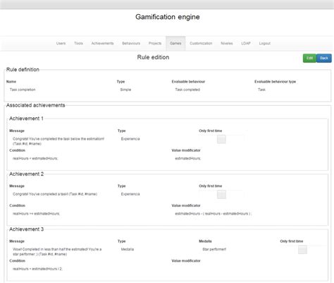Screenshot Of The Rule Definition Screen Download Scientific Diagram