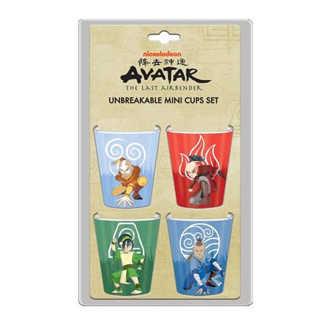 Silver Buffalo Avatar The Last Airbender Unbreakable Mini Cup Set Collective Hobbees