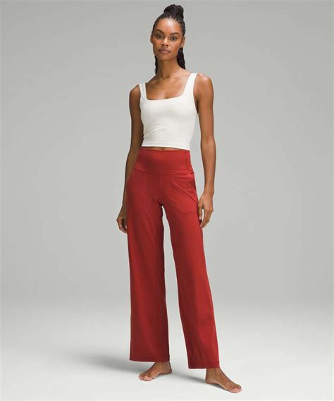 Lululemon Align High Rise Wide Leg Pant Short Terra Orange Lulu