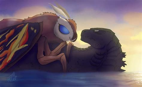 Legendary Cute Couple Godzilla Animasi