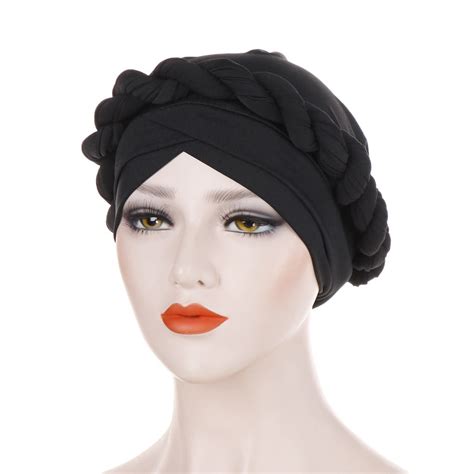 Ajshakl Headbands For Women Fashion Women Braid India Hat Muslim