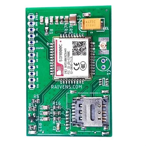 RAIVENS SIM C GPRS MODULE GSM Module Core Board Quad Band TTL Serial Port With The Antenna At