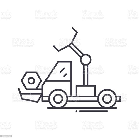 트럭 아이콘 잡기 선형 절연 일러스트레이션 얇은 선 벡터 웹 디자인 기호 흰색 배경에 편집 가능한 스트로크와 개요 개념 기호 개체 그룹에 대한 스톡 벡터 아트 및 기타