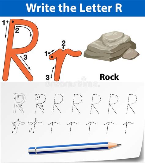 Letter R Tracing Alphabet Worksheets Stock Vector Illustration Of Outline Activity