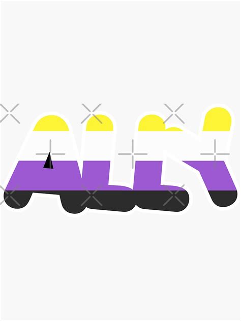 Ally Non Binary Pride Colors Sticker By Schpidauu Redbubble