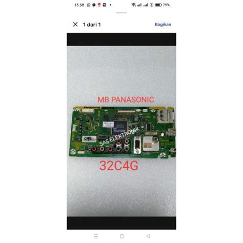 Jual MB BOARD MOTHERBOARD MAINBOARD MESIN TV LCD PANASONIC TH L32C4G TH