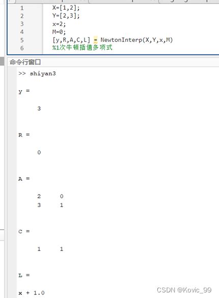 数值分析实验——插值法 Csdn博客