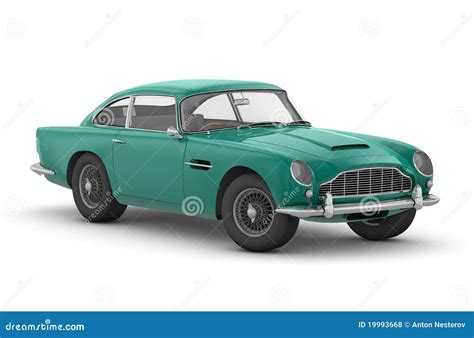 1964 Aston Martin Dbs Vintage Car Logo Silhouette Isolated White