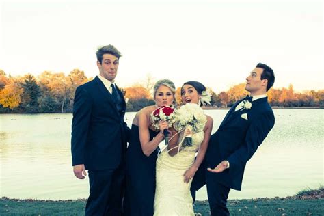 Bride Groom Maid Of Honor And Best Man Funny Shot Love The Pictures
